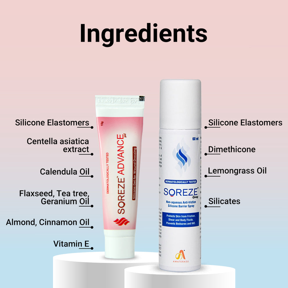 Soreze Advance Gel & Spray Combo Pack Online | Bedsore Care Products
